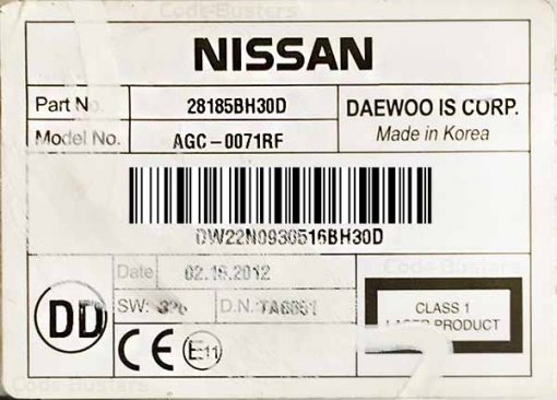 Daewoo AGC-0071RF - Code-Busters - Car Radio Code Specialists