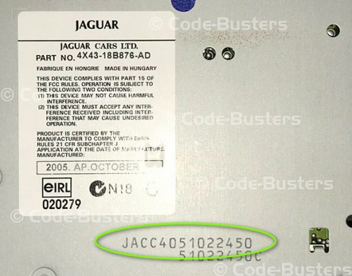 Jaguar Code from Serial Number - Code-Busters - Car Radio Code Specialists